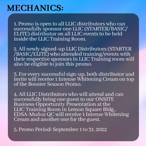 “Each One, Bring One Promo” is now back + One Intense Whitening Cream ...