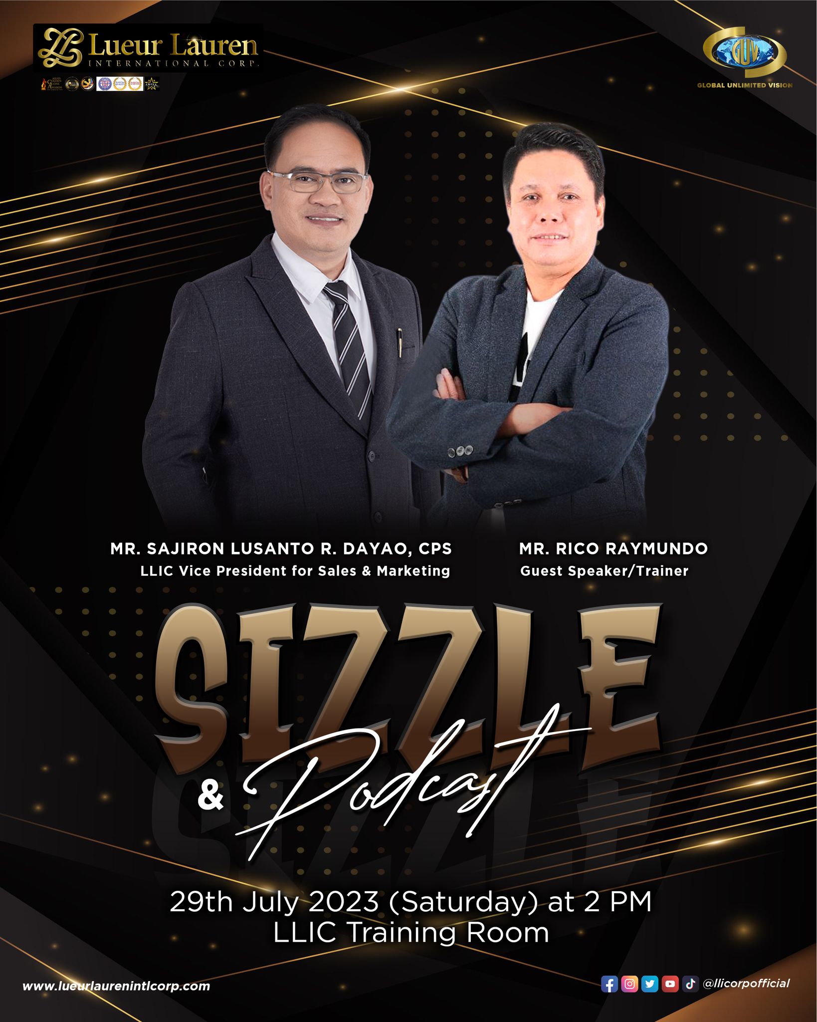 Monthly SIZZLE DAY & PODCAST with VP Santy with Mr. Rico Raymundo ...