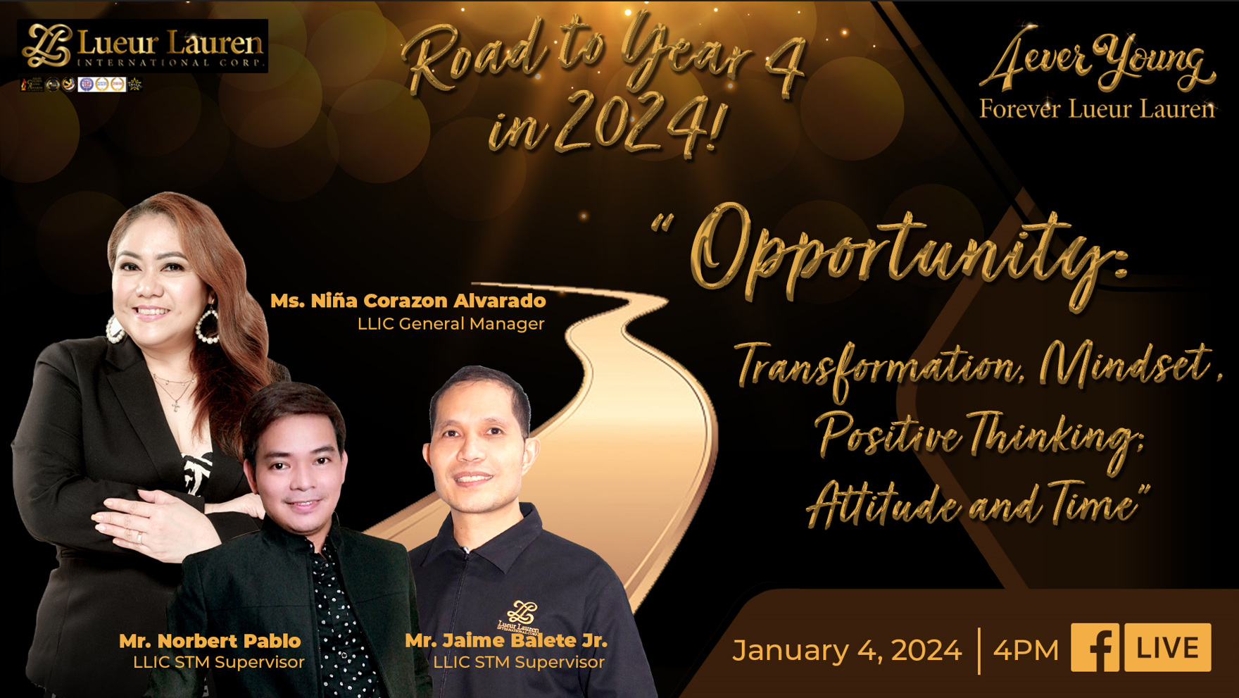 LLIC continues on January 4, 2024 at 4:00PM with the triple treat opening salvo this New Year on ...